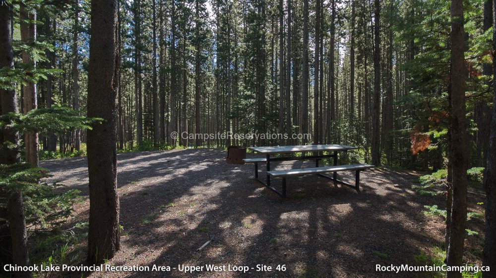 Campsite 46 in Chinook Lake Provincial Recreation Area - Upper West ...