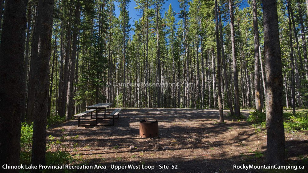 Campsite 52 in Chinook Lake Provincial Recreation Area - Upper West ...