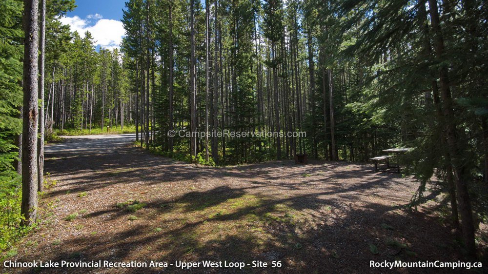 Campsite 56 in Chinook Lake Provincial Recreation Area - Upper West ...
