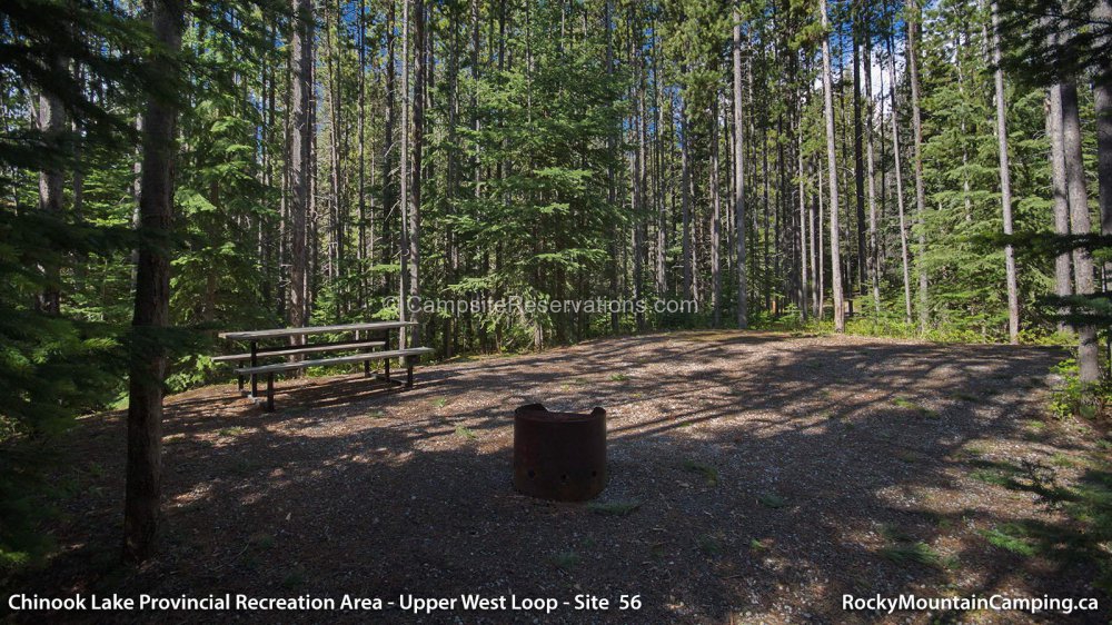 Campsite 56 in Chinook Lake Provincial Recreation Area - Upper West ...