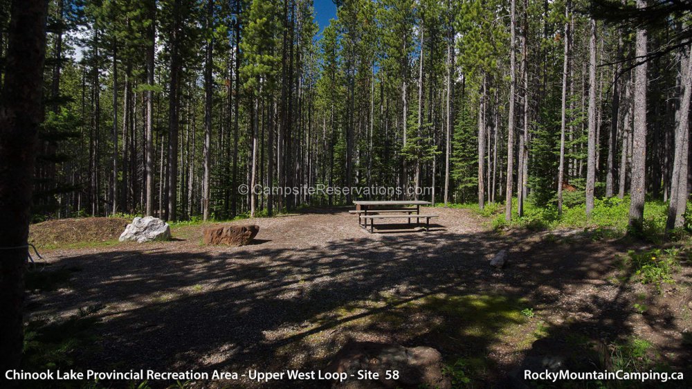 Campsite 58 in Chinook Lake Provincial Recreation Area - Upper West ...