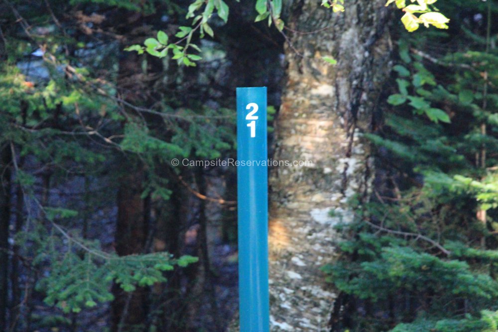 Campsite 021 in Chignecto North Campground at Fundy National Park, New ...