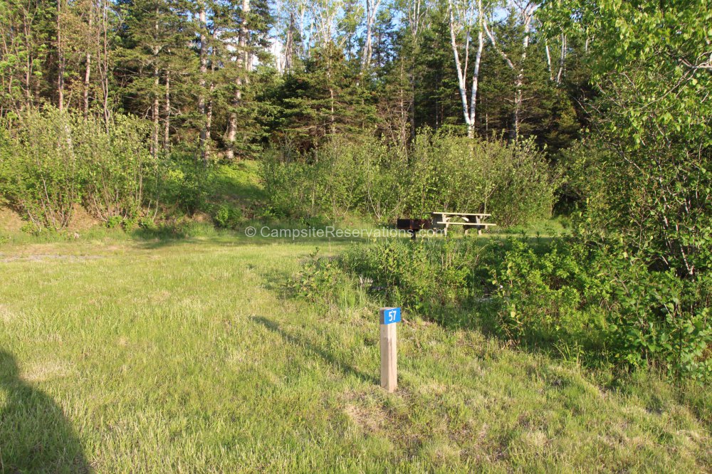 Campsite 57 in Five Islands Provincial Park Campground at Five Islands ...