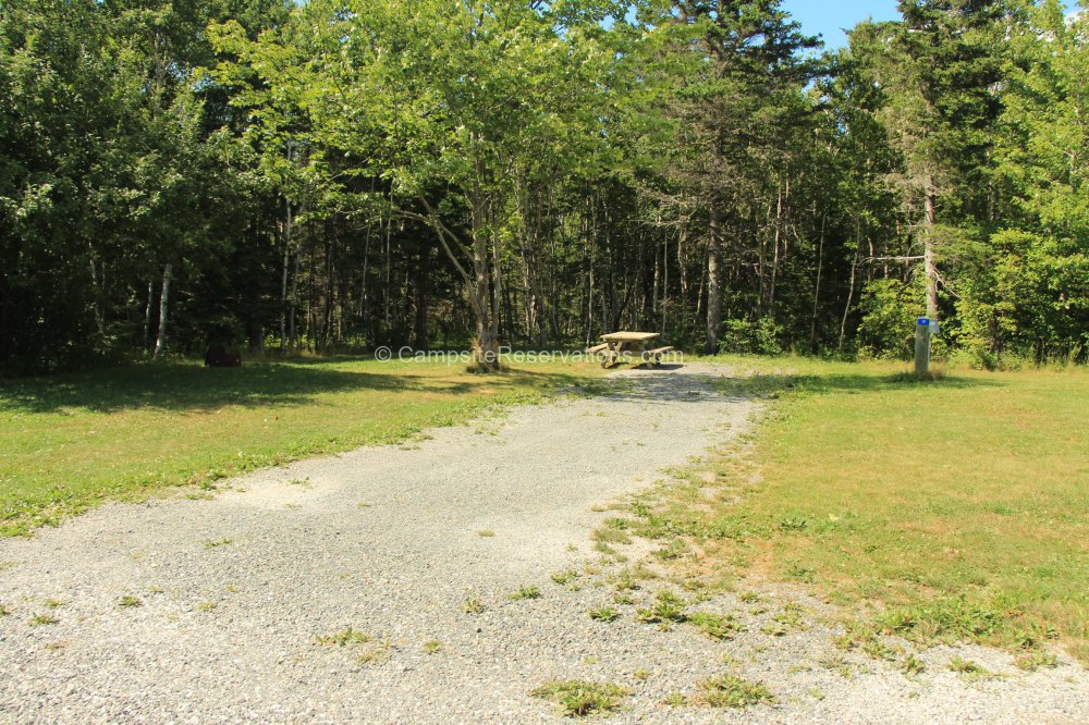 Campsite 019 in Mira River Provincial Park Campground at Mira River ...