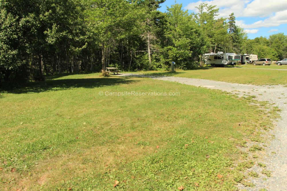 Campsite 019 in Mira River Provincial Park Campground at Mira River ...