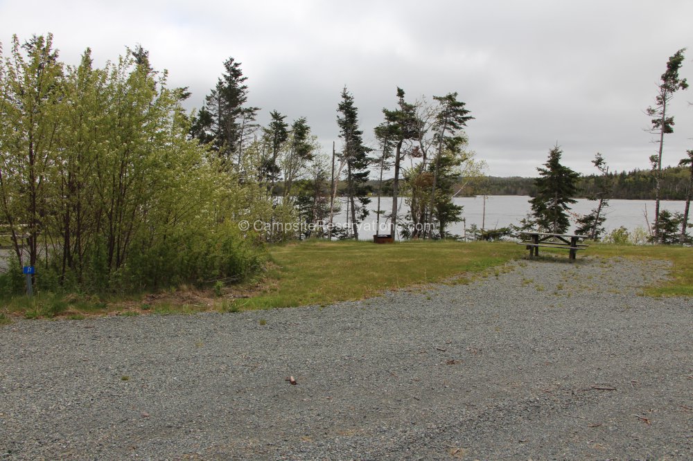 Campsite 036 in Mira River Provincial Park Campground at Mira River ...
