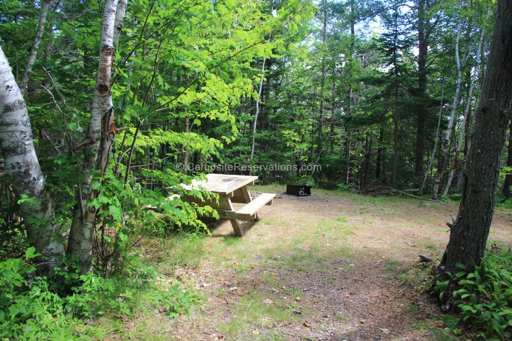 Campsite 106 in Mira River Provincial Park Campground at Mira River ...