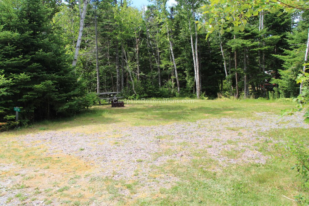 Campsite 117 in Mira River Provincial Park Campground at Mira River ...