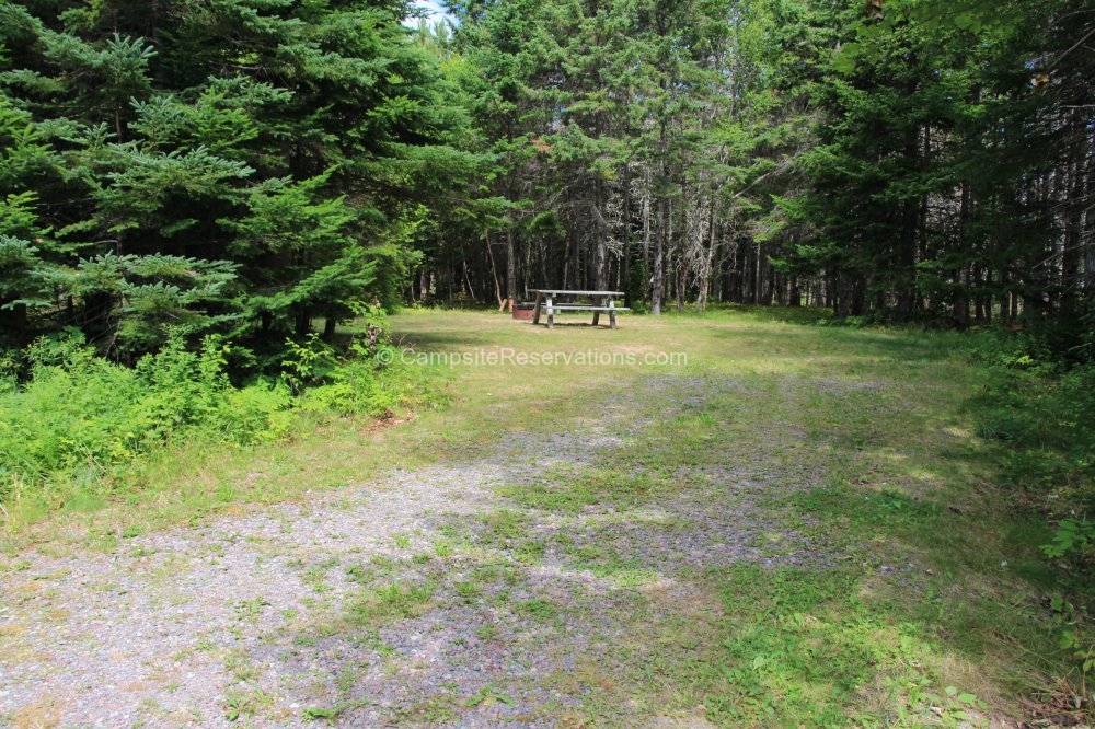 Campsite 120 in Mira River Provincial Park Campground at Mira River ...