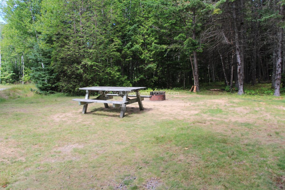 Campsite 120 in Mira River Provincial Park Campground at Mira River ...