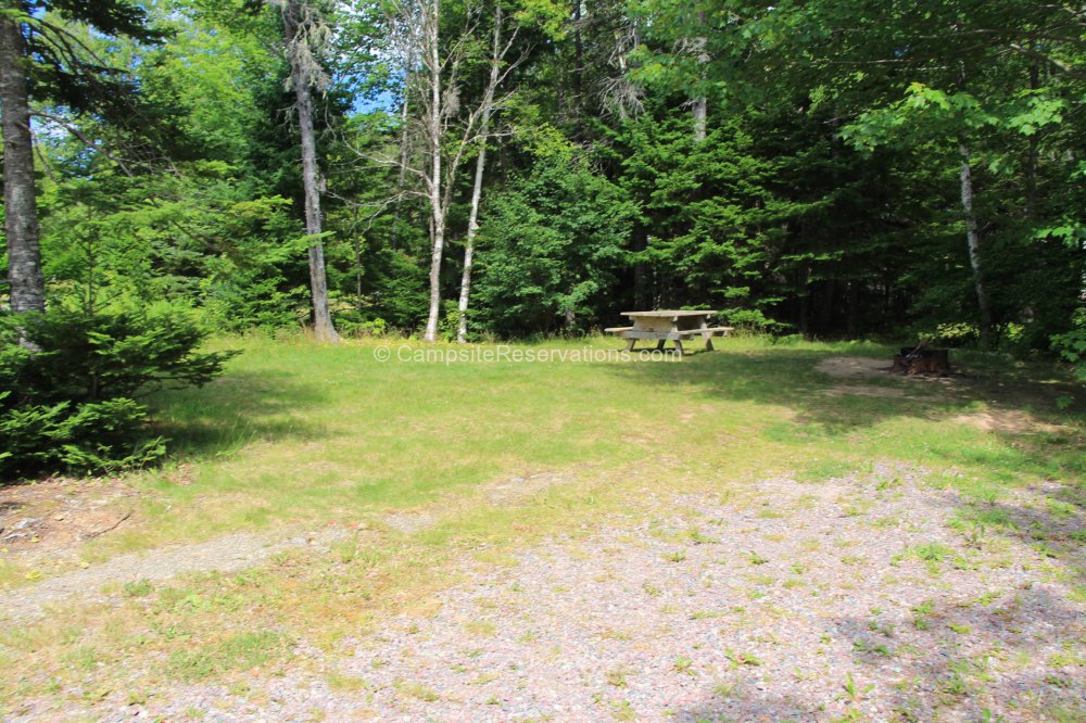Campsite 122 in Mira River Provincial Park Campground at Mira River ...