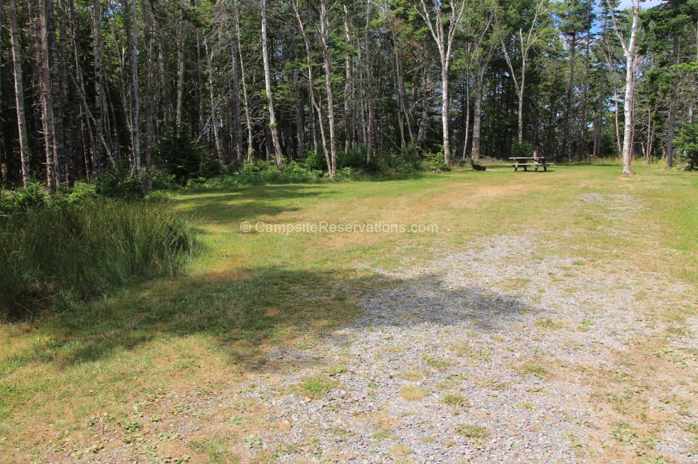 Campsite 133 in Mira River Provincial Park Campground at Mira River ...