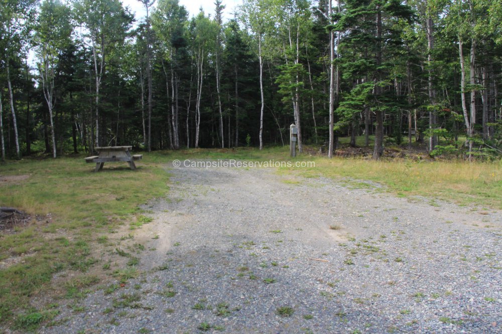 Campsite 164 in Mira River Provincial Park Campground at Mira River ...