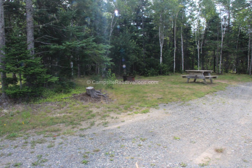 Campsite 164 in Mira River Provincial Park Campground at Mira River ...