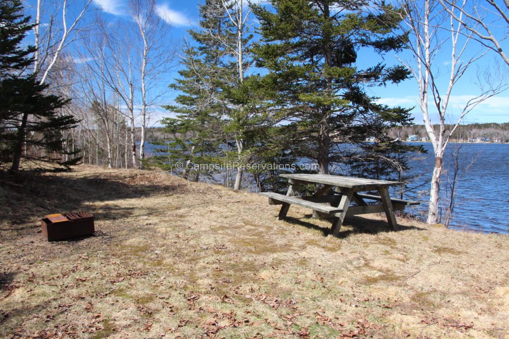 Campsite 185 in Mira River Provincial Park Campground at Mira River ...