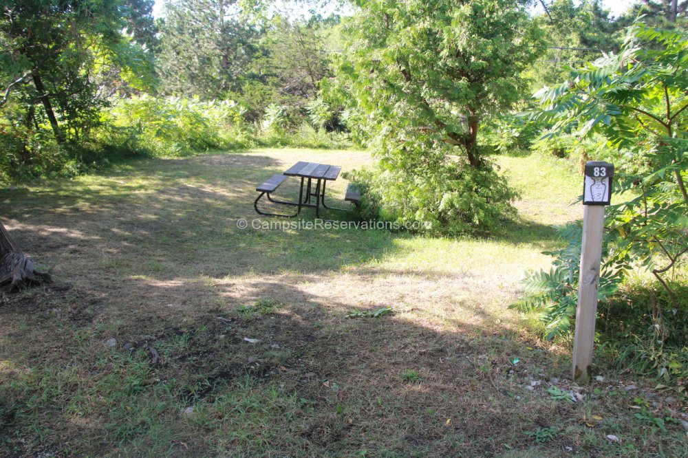 Campsite 083 in Craigleith Provincial Park Campground - A Loop at ...