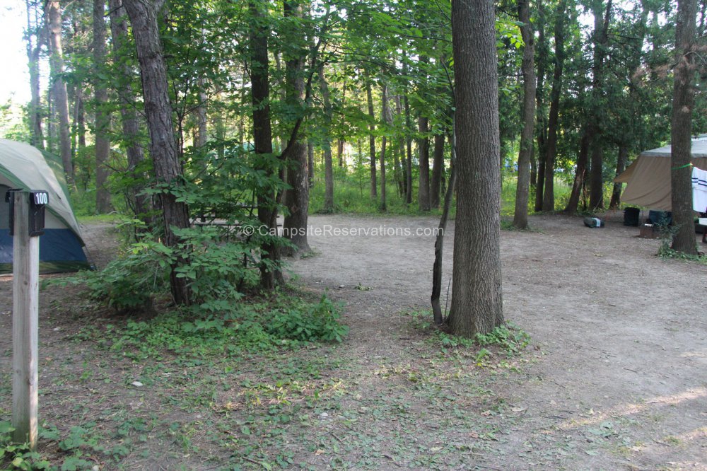 Campsite 100 in Craigleith Provincial Park Campground - B Loop at ...