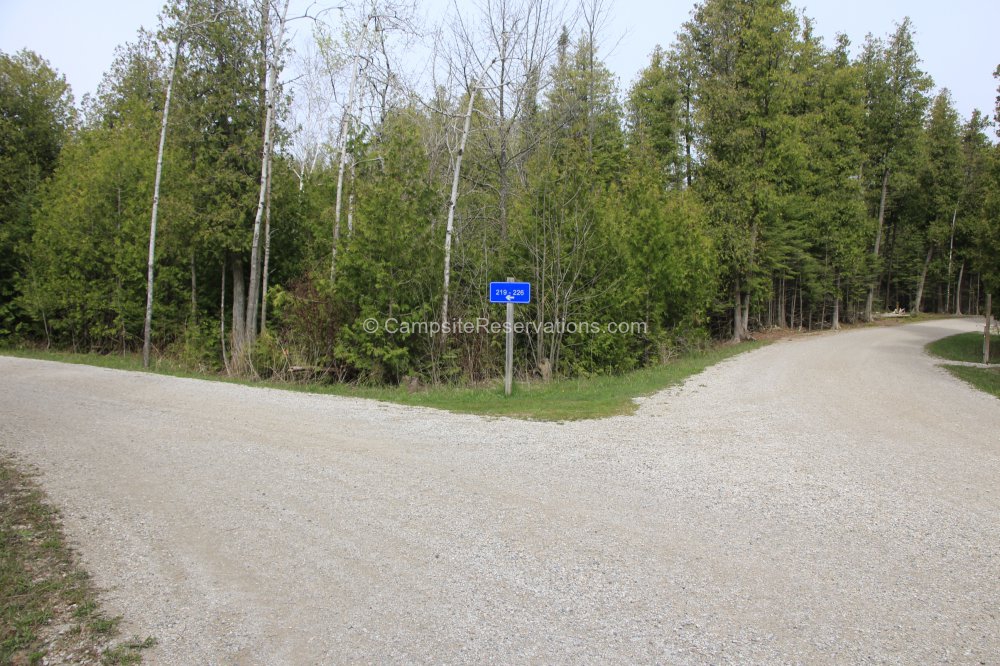 Holmes Bay Campground at Inverhuron Provincial Park, Ontario, Canada