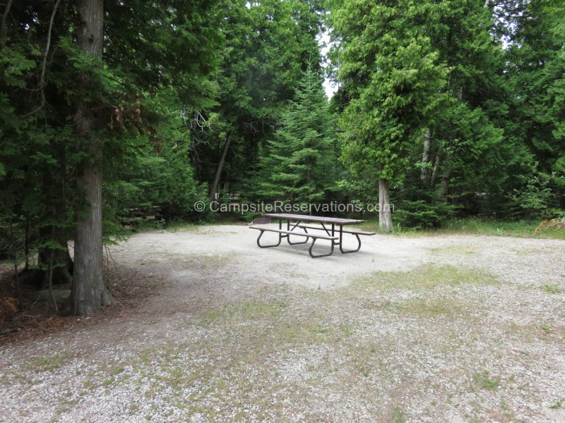 Campsite 11 in Gunn Point Campground at Inverhuron Provincial Park ...