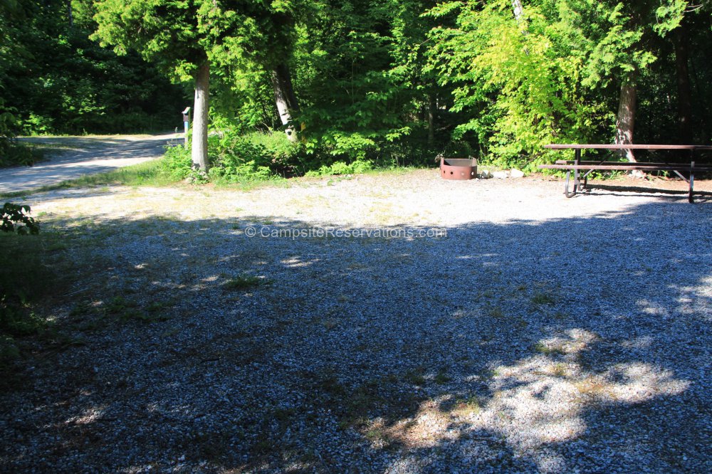 Campsite 158 in Lime Kiln Campground at Inverhuron Provincial Park ...