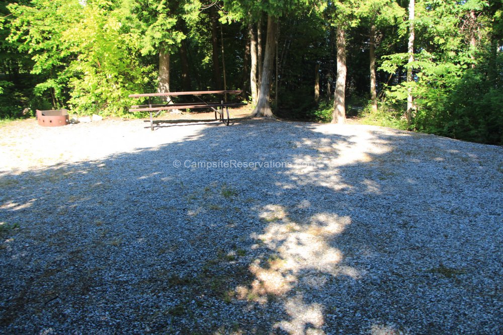 Campsite 158 in Lime Kiln Campground at Inverhuron Provincial Park ...