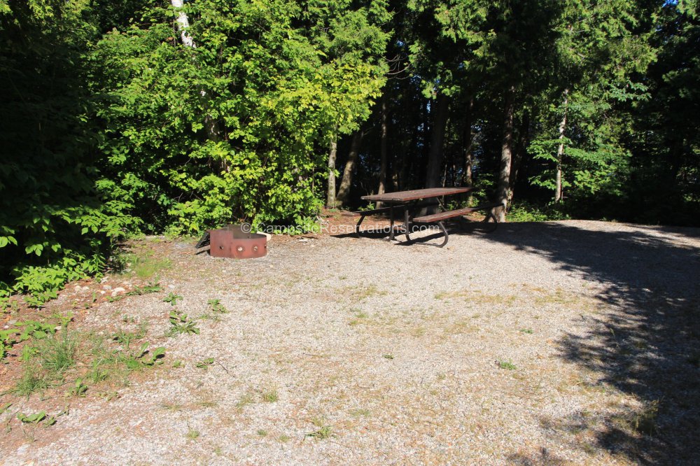 Campsite 158 in Lime Kiln Campground at Inverhuron Provincial Park ...