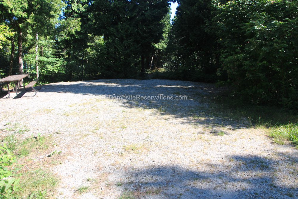 Campsite 158 in Lime Kiln Campground at Inverhuron Provincial Park ...