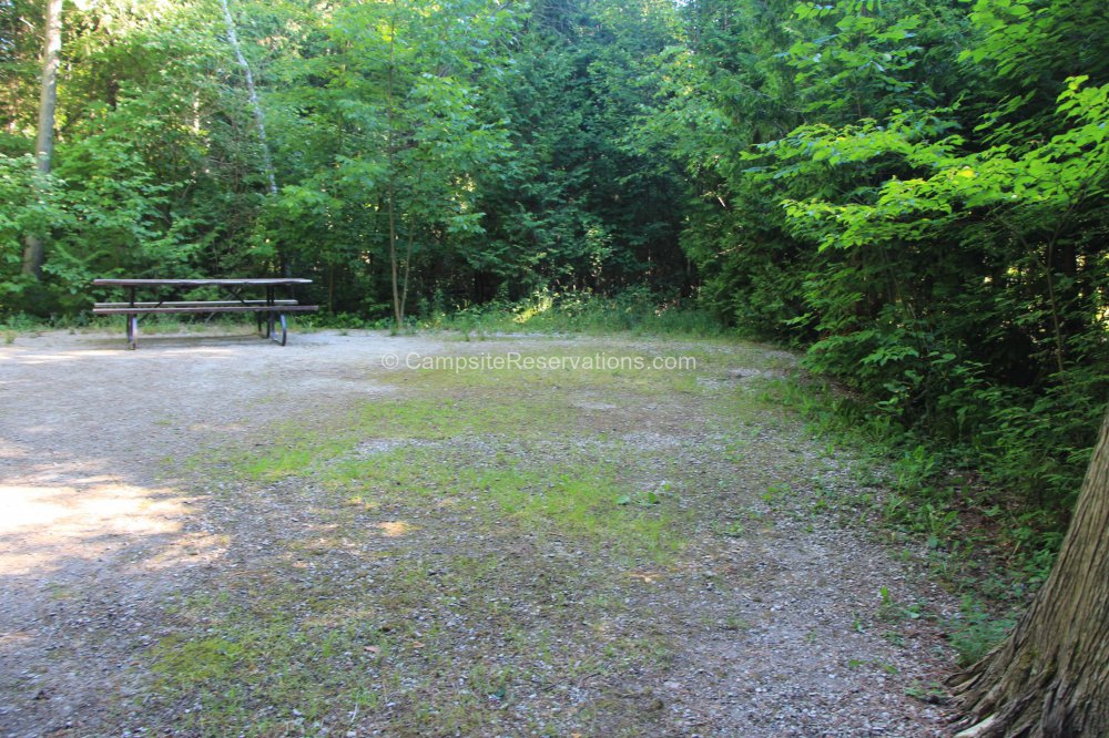 Photo of Campsite 25 in Gunn Point Campground at Inverhuron Provincial ...