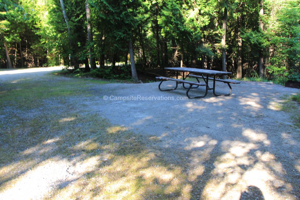 Campsite 26 in Gunn Point Campground at Inverhuron Provincial Park ...