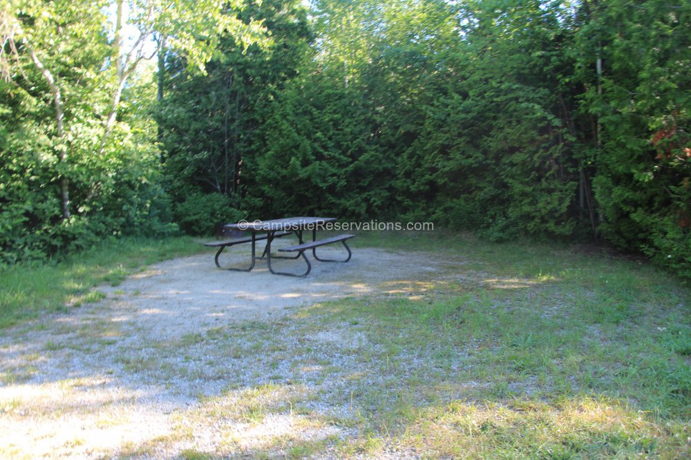 Photo of Campsite 34 in Gunn Point Campground at Inverhuron Provincial ...