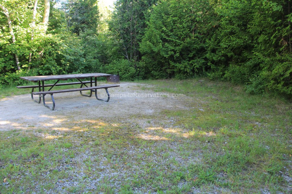 Photo of Campsite 34 in Gunn Point Campground at Inverhuron Provincial ...