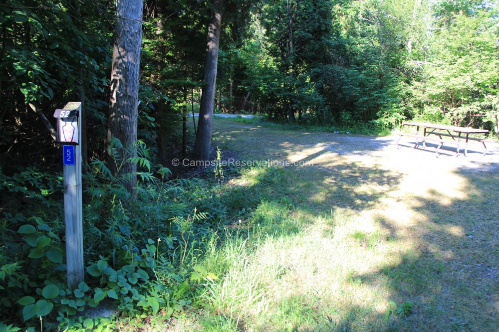 Photo of Campsite 52 in Gunn Point Campground at Inverhuron Provincial ...