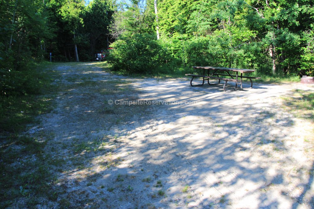 Photo of Campsite 54 in Gunn Point Campground at Inverhuron Provincial ...