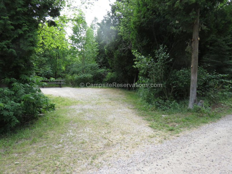 Campsite 67 in Gunn Point Campground at Inverhuron Provincial Park ...