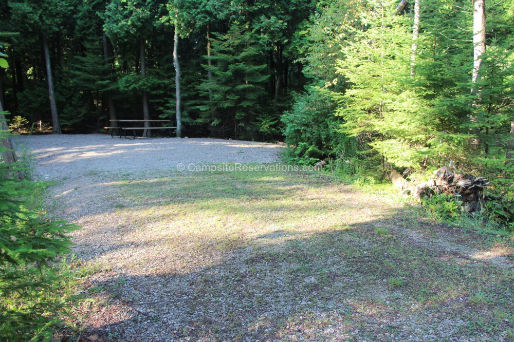 Campsite 112 in Lime Kiln Campground at Inverhuron Provincial Park ...