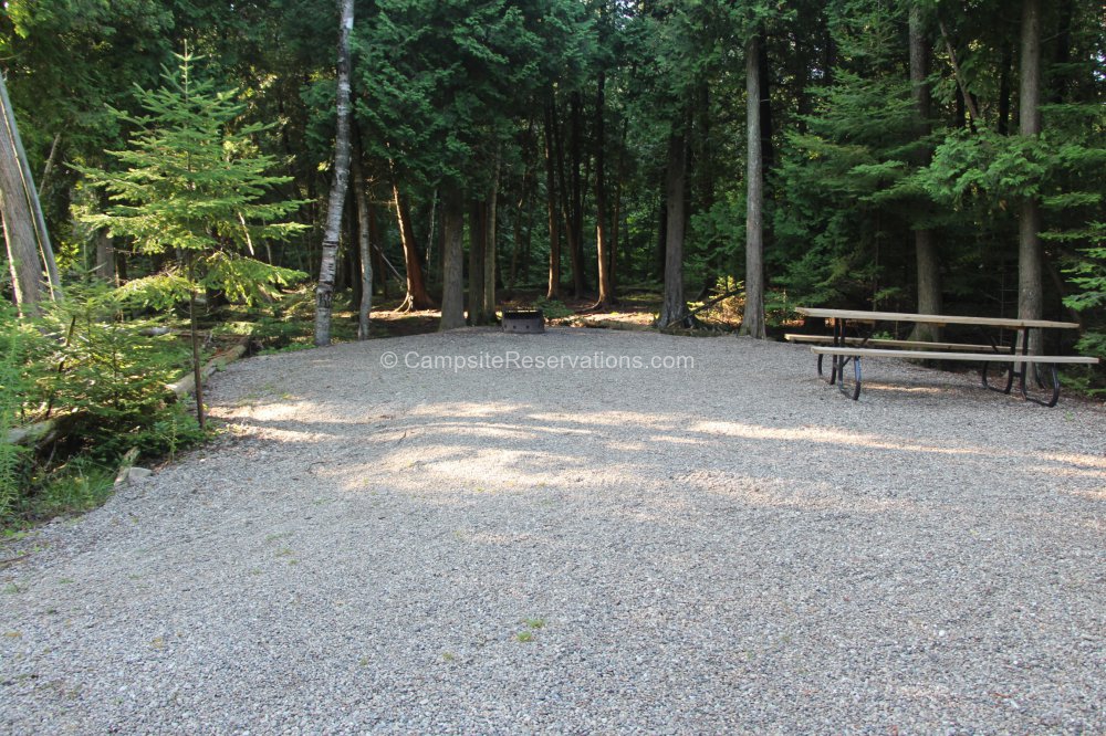 Campsite 112 in Lime Kiln Campground at Inverhuron Provincial Park ...