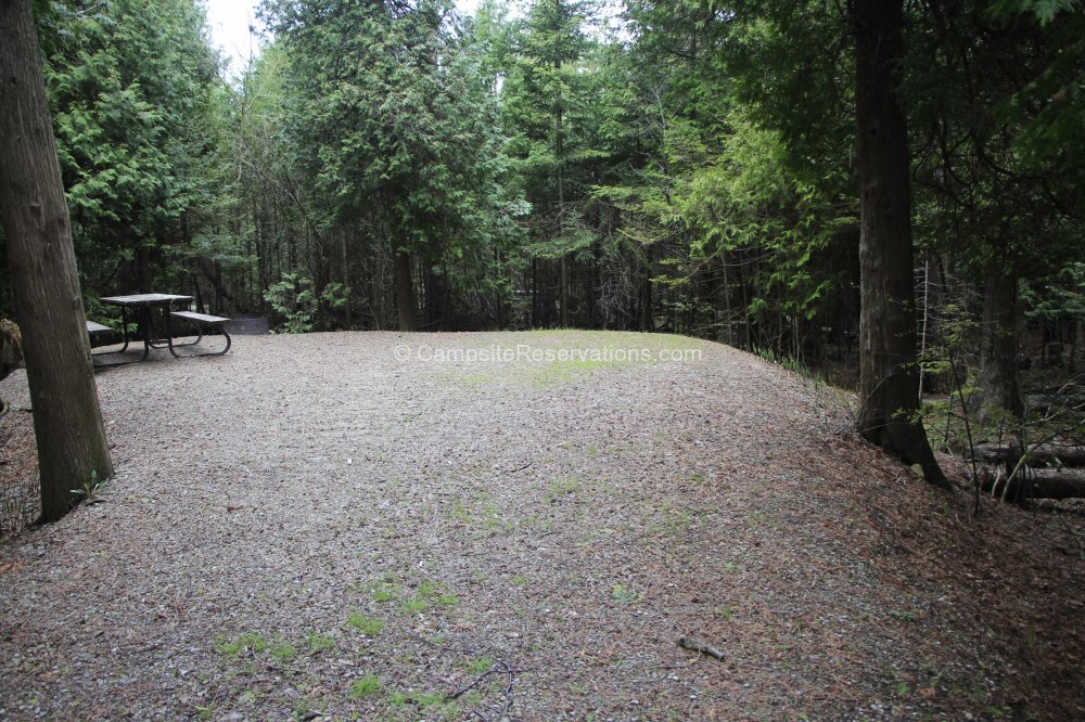 Campsite 182 in Lime Kiln Campground at Inverhuron Provincial Park ...
