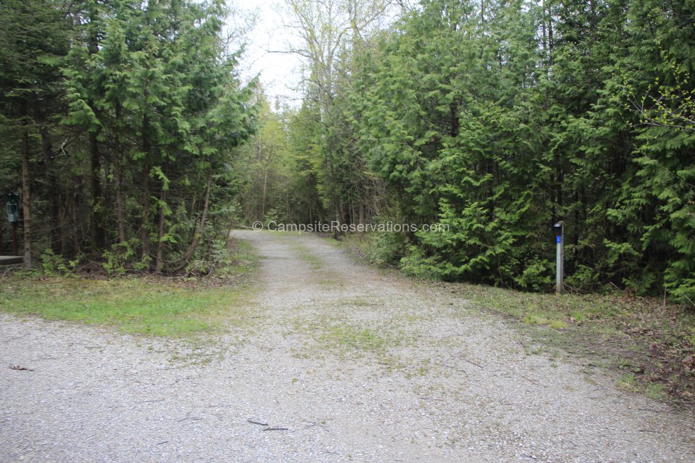 Photo of Campsite 28 in Gunn Point Campground at Inverhuron Provincial ...