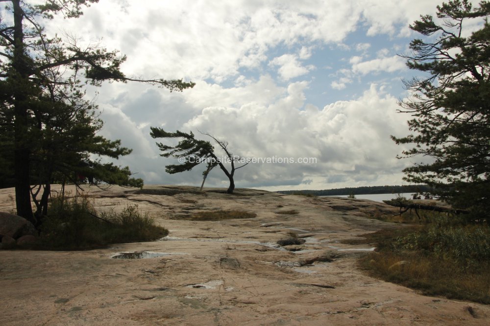 Kilcoursie Bay Campground at Killbear Provincial Park, Ontario, Canada