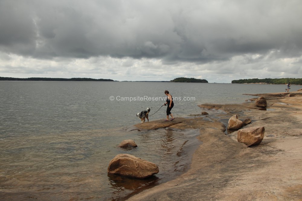 Kilcoursie Bay Campground at Killbear Provincial Park, Ontario, Canada