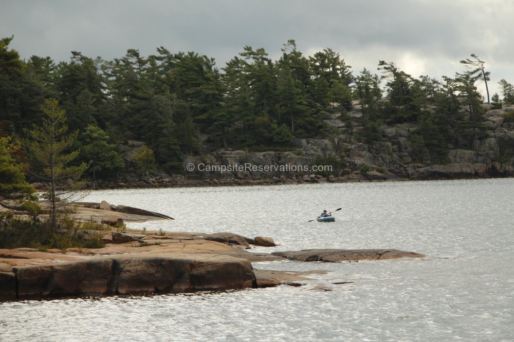 Kilcoursie Bay Campground at Killbear Provincial Park, Ontario, Canada
