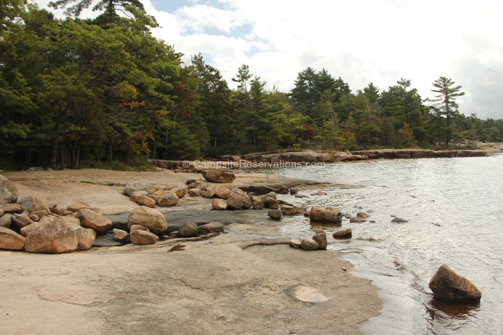 Kilcoursie Bay Campground at Killbear Provincial Park, Ontario, Canada
