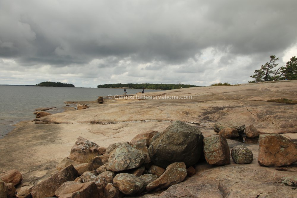 Kilcoursie Bay Campground at Killbear Provincial Park, Ontario, Canada