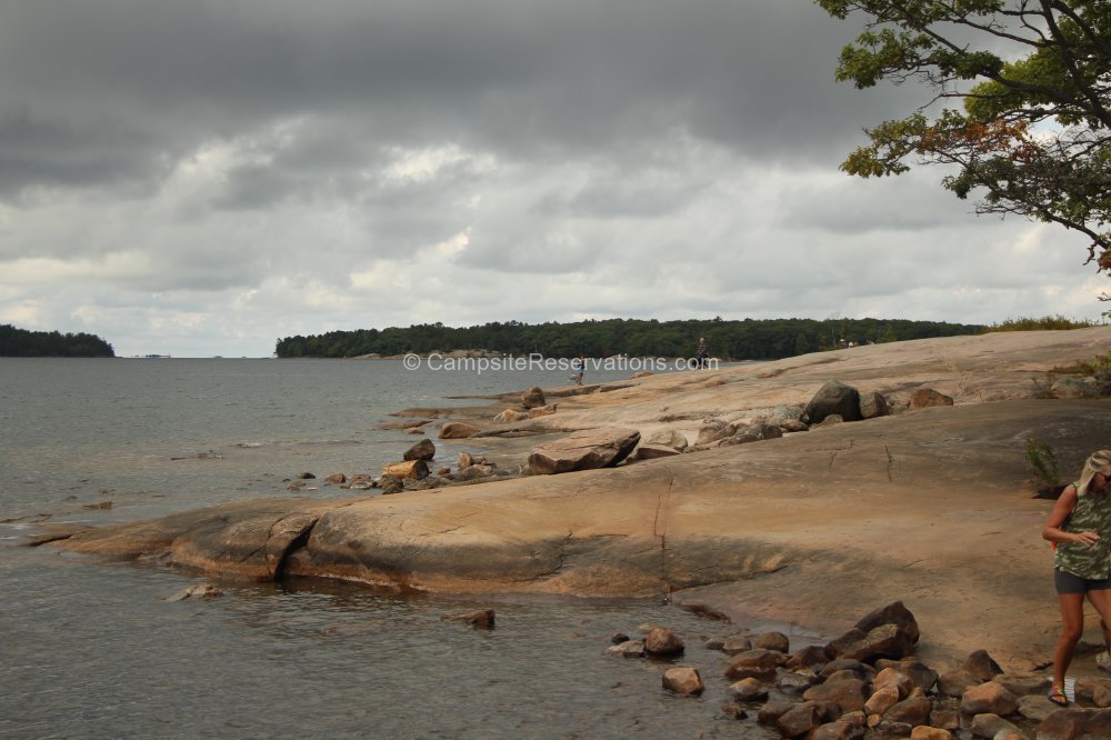 Kilcoursie Bay Campground at Killbear Provincial Park, Ontario, Canada