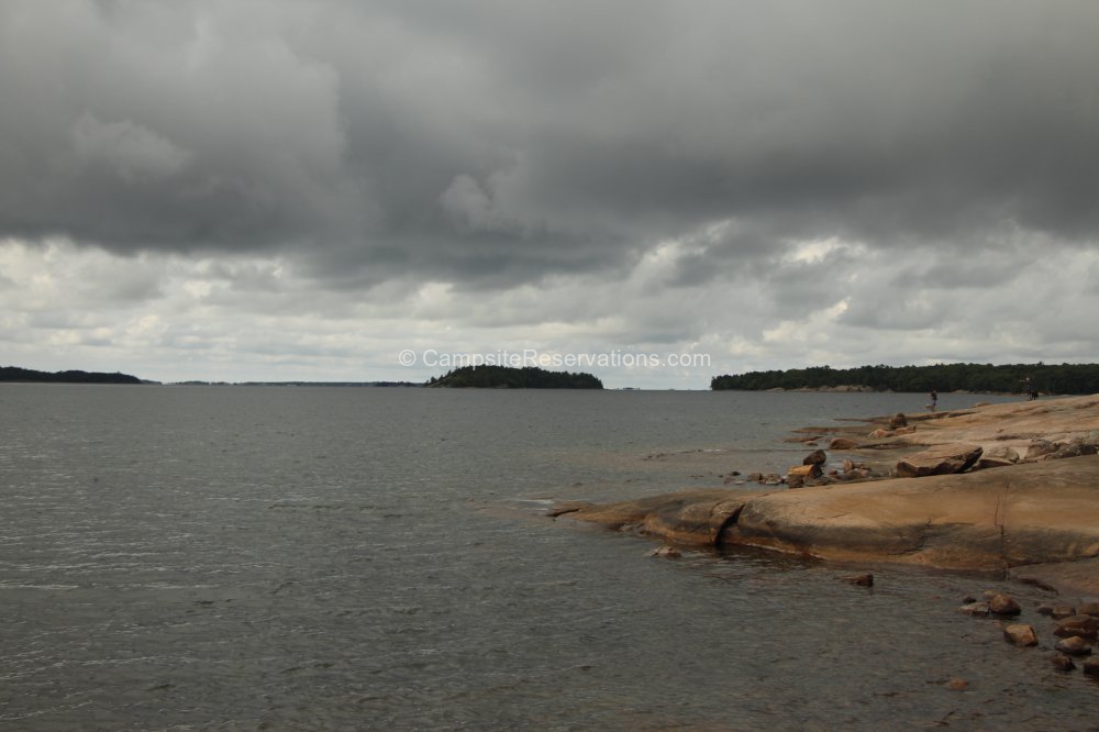 Kilcoursie Bay Campground at Killbear Provincial Park, Ontario, Canada