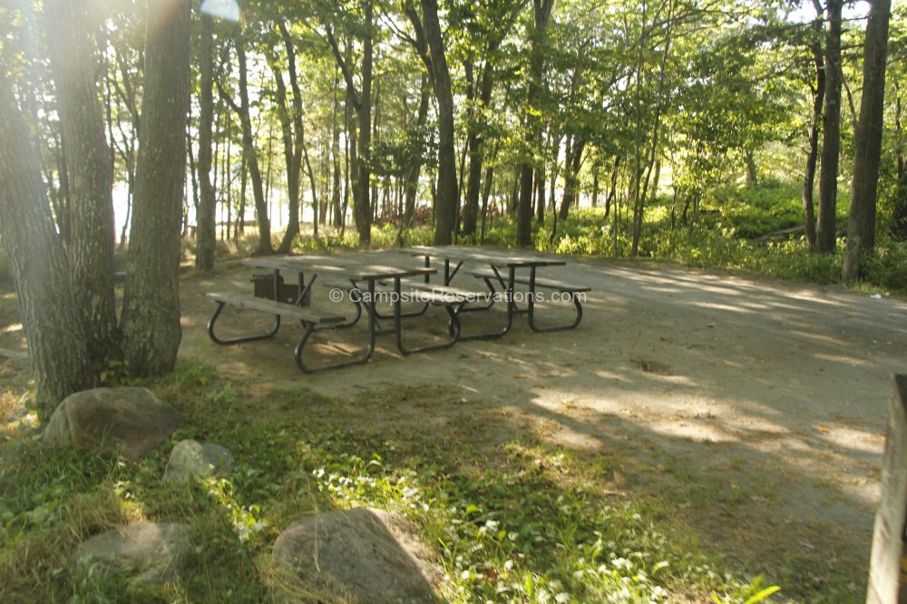 Campsite 326 in Beaver Dams Campground at Killbear Provincial Park ...