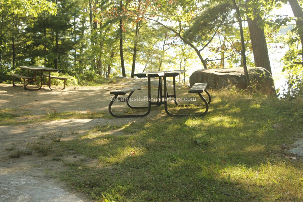 Campsite 332 in Beaver Dams Campground at Killbear Provincial Park ...