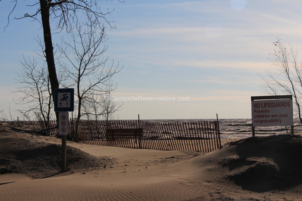 Cottonwood Campground at Long Point Provincial Park, Ontario, Canada