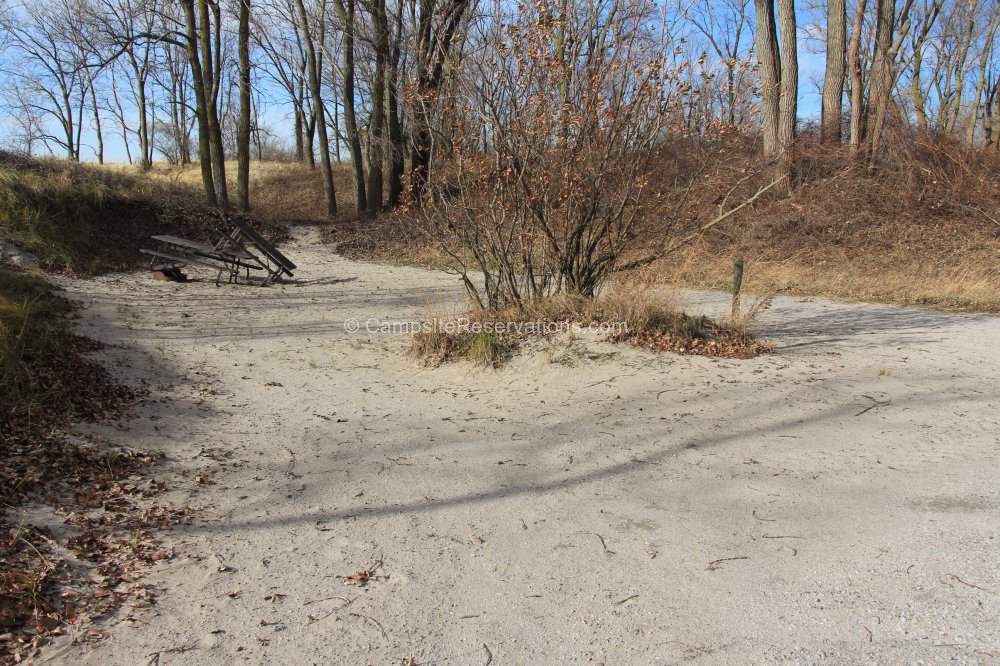 Campsite 410 in Turtle Dunes Campground at Long Point Provincial Park ...