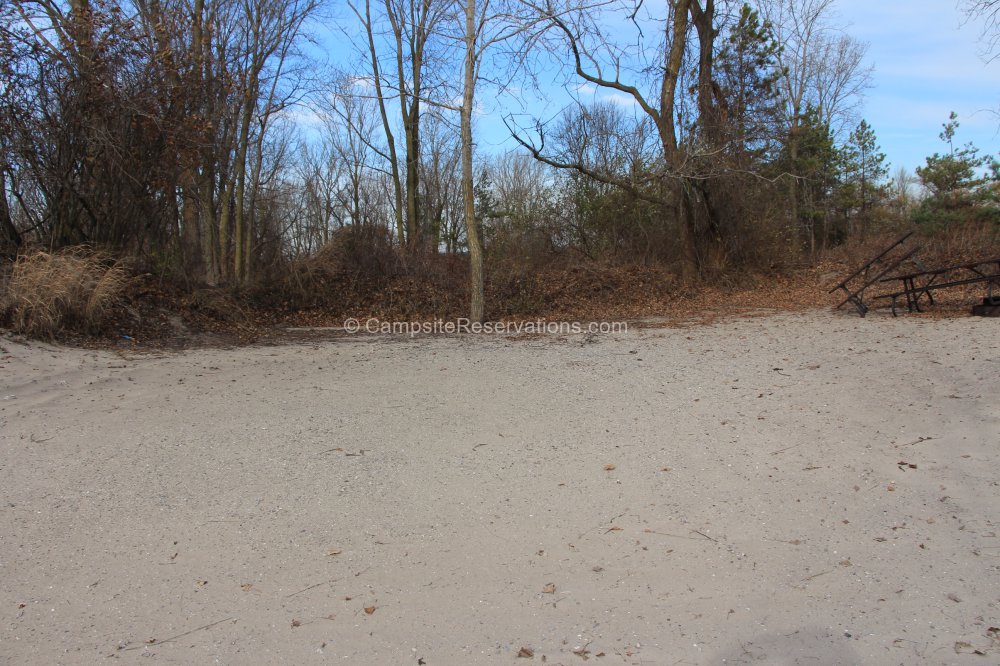 Campsite 416 in Turtle Dunes Campground at Long Point Provincial Park ...